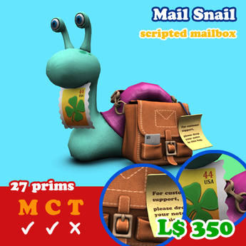 Second Life Marketplace - [AMH] Mail Snail - pink